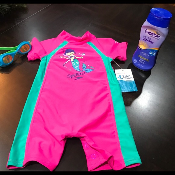 Speedo | Swim | Speedo Begin To Swim Sun Suit Electric Pink 2mo | Poshmark